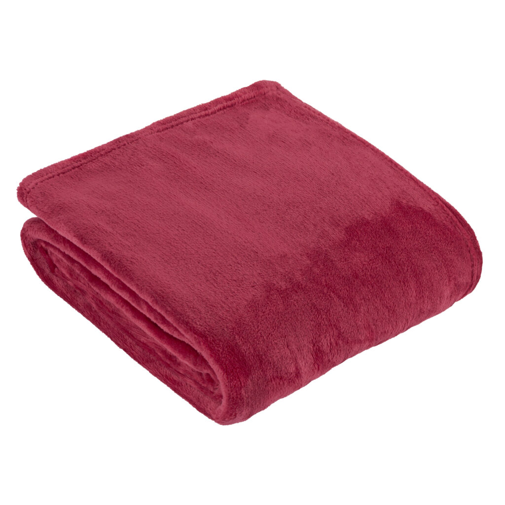 Furn - Harrow Fleece Throw - Berry - The Urban Cottage Company
